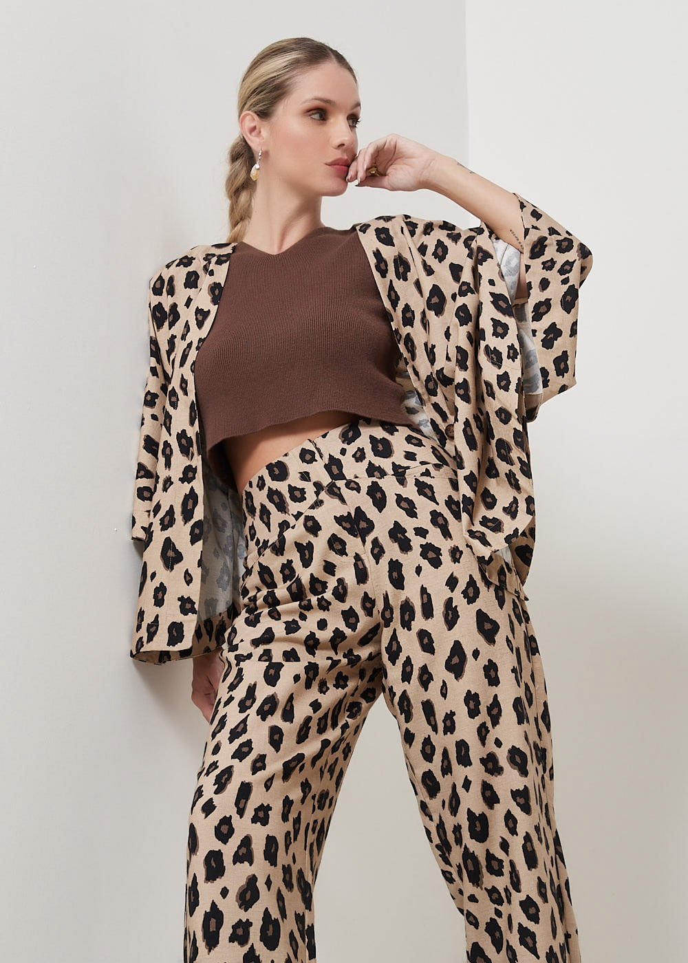 Calça Reta Estampa Leopard - 52.21.3105|EST
